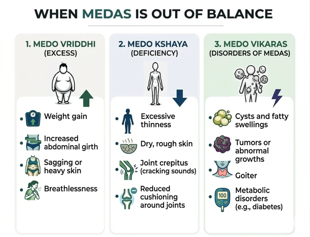 Medo Dhatu in Ayurveda: Functions, Imbalance, Symptoms & Fat Metabolism